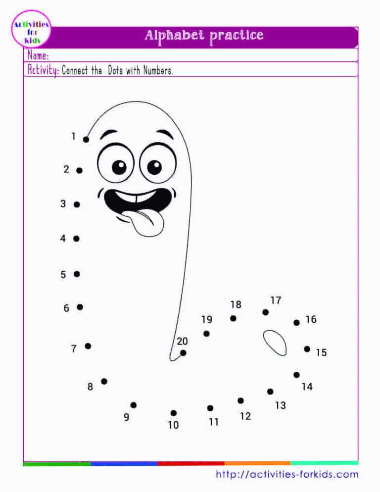 Alphabet Dot-to-Dot Free Printable Worksheets (A–Z)