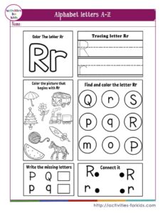 Free Alphabet and Letter Worksheets to Print for Kids