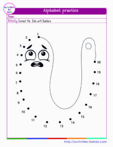 Alphabet Dot-to-Dot Free Printable Worksheets (A–Z)