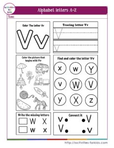 Free Alphabet and Letter Worksheets to Print for Kids