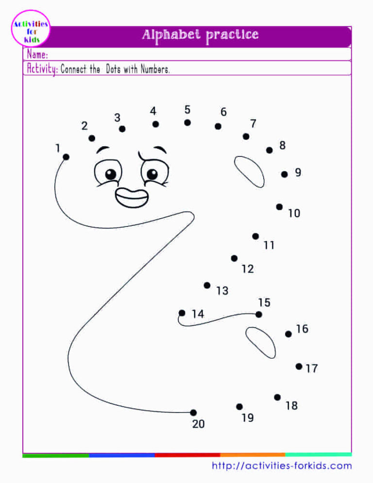 Alphabet Dot-to-Dot Free Printable Worksheets (A–Z)
