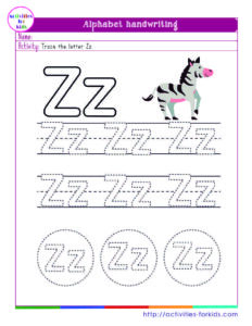 Alphabet handwriting worksheets a to z free printables