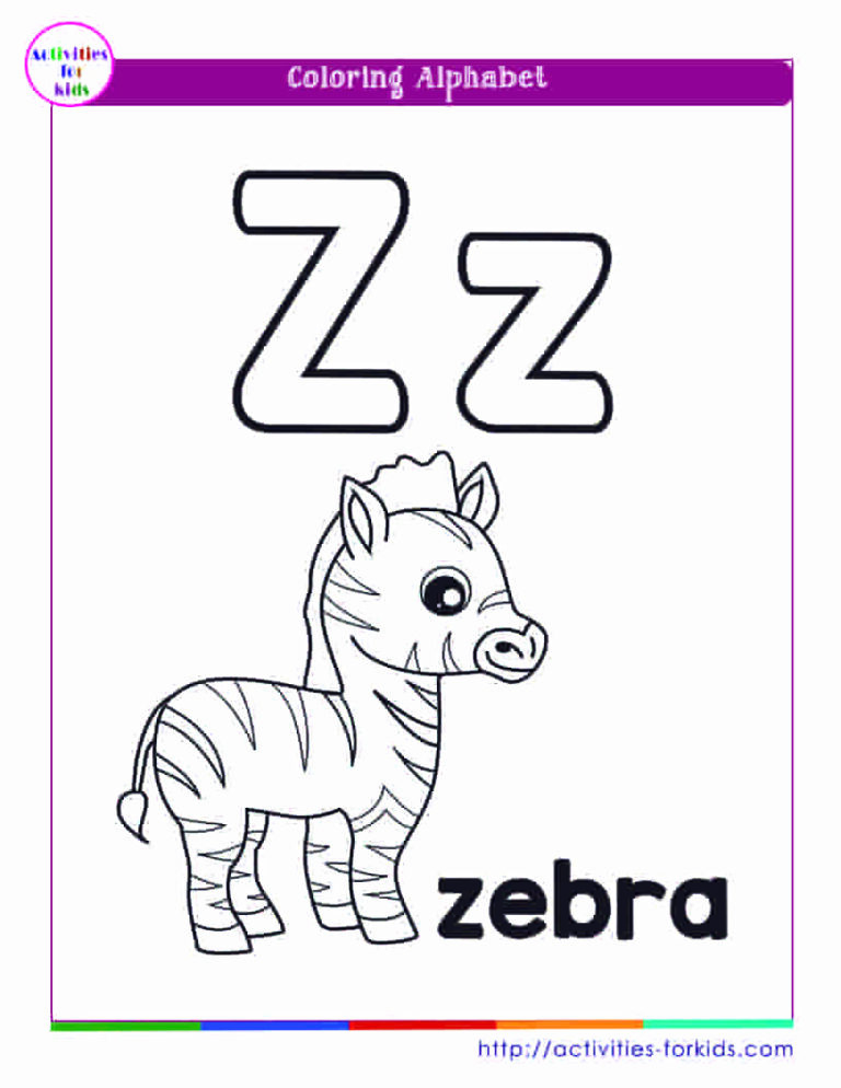 Alphabet Coloring Pages A–Z Free Printable PDF